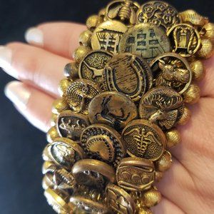 Vintage | Jewelry | Brass Button Bracelet Victorian Antique | Poshmark